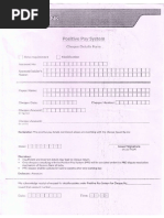 Axis Bank Pay Positive Form | PDF