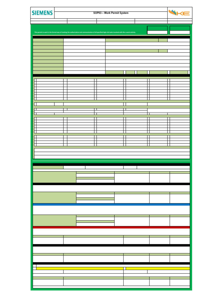 Cold Work Permit - KKI Project | PDF | Safety | Personal Protective ...