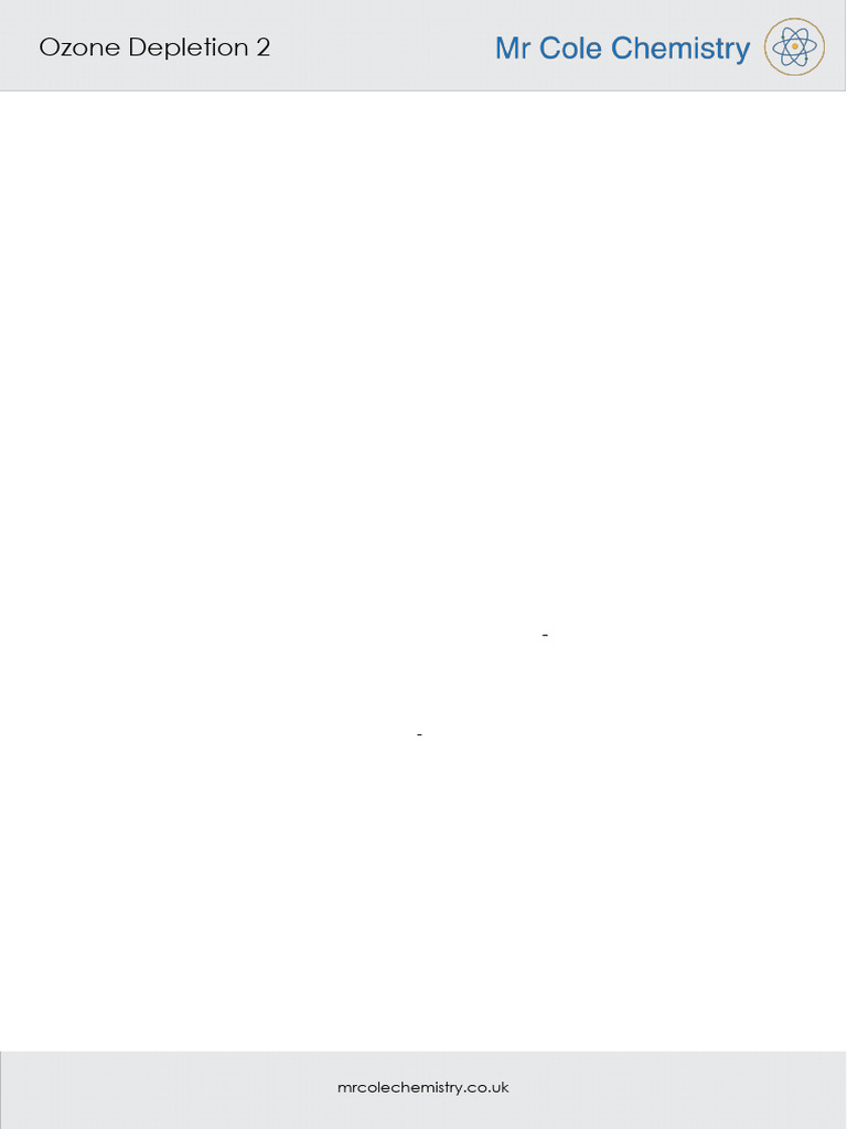 Ozone Depletion Question Pack 2 | PDF | Chlorofluorocarbon | Ozone ...