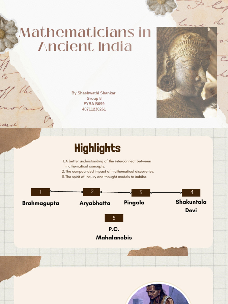 Mathematicians in Ancient India | PDF