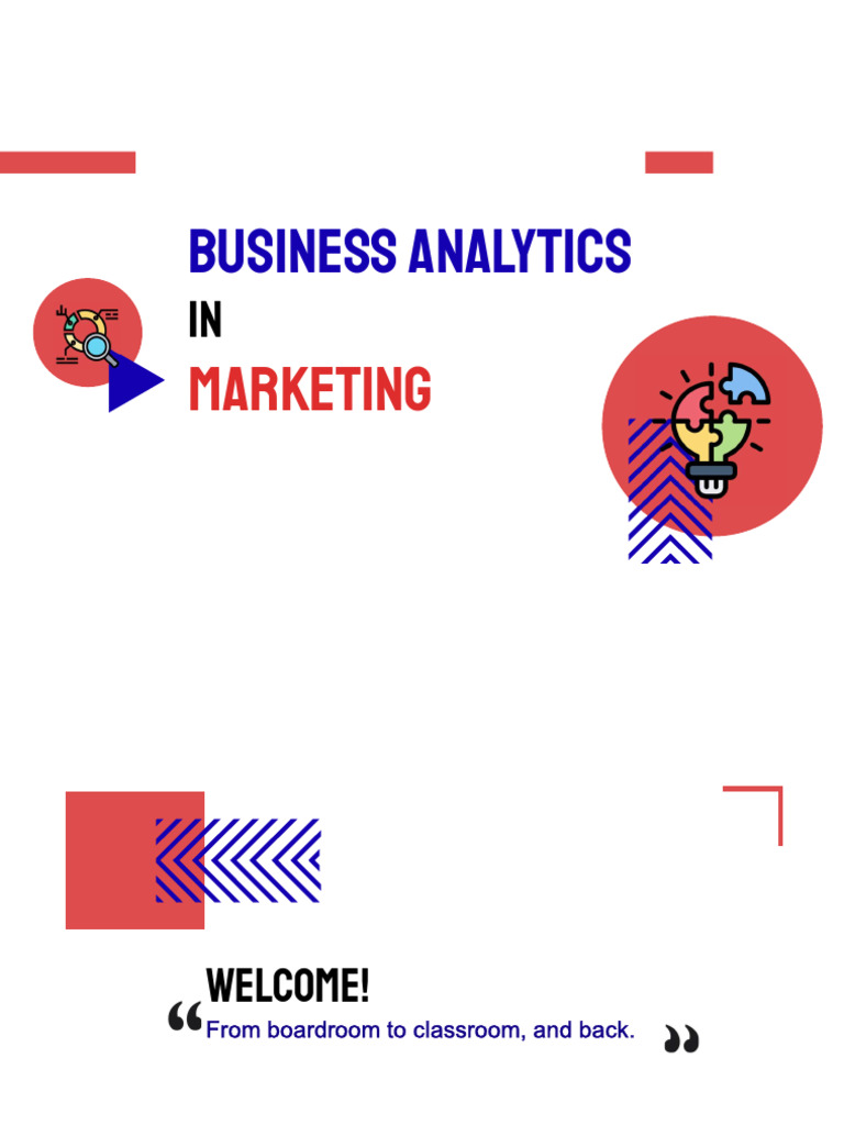 Session 1 - Introduction To Business Analytics Problem Solving v2 | PDF | Analytics | Data Analysis