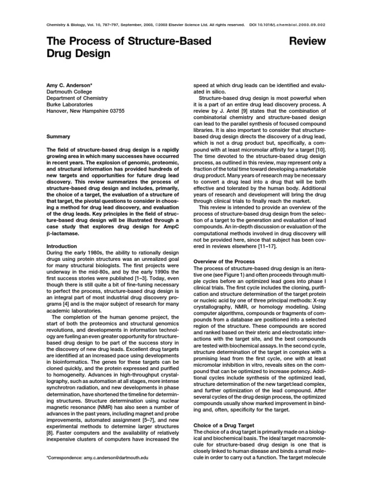 Structure-Based Drug Design Overview | PDF | Drug Design | Enzyme Inhibitor