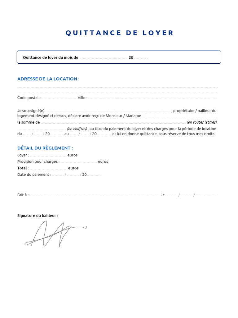 Quittance de Loyer 2 | PDF