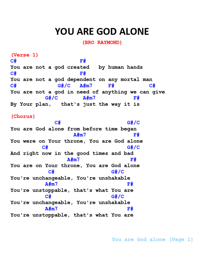 You Are God Alone Pdf