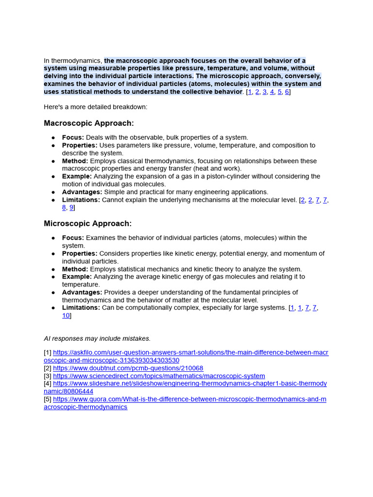 Distinguish Between Microscopic and Macroscopic Approaches of ...