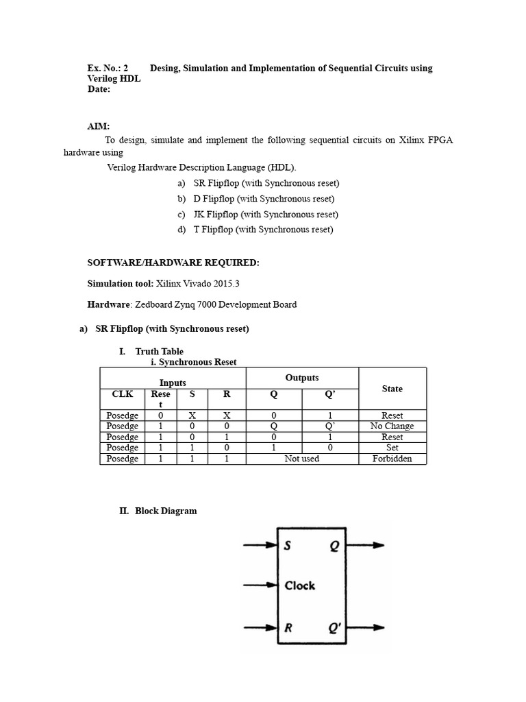 Exp2 Sequential Circuits | PDF | Hardware Description Language | Field Programmable Gate Array