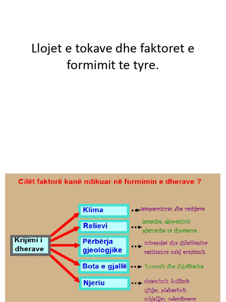 Llojet e Tokave Dhe Faktoret e Formimit Te Tyre | PDF