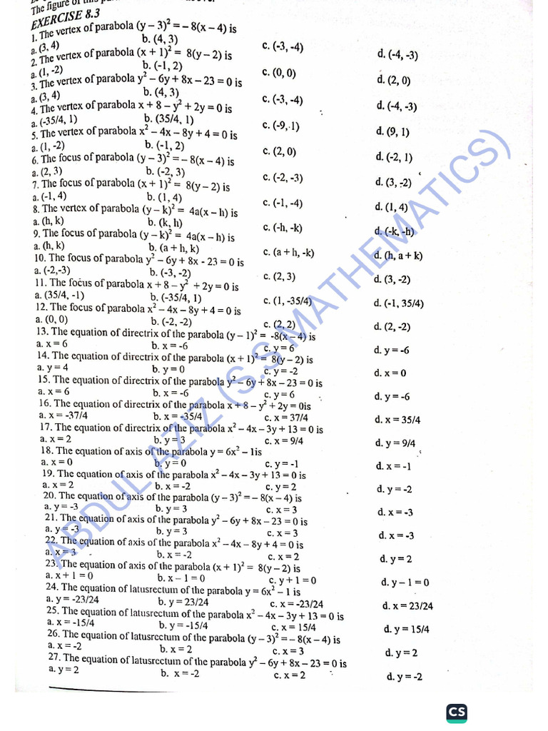 Parabola Part 01 | PDF