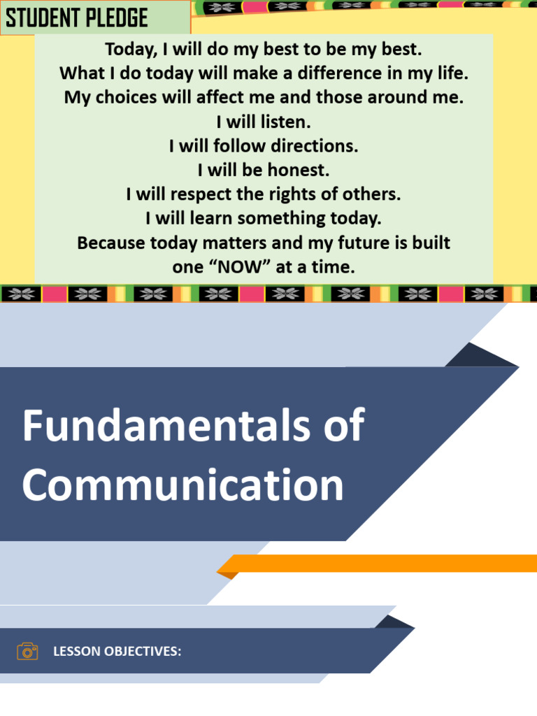1 Fundamentals of Communication | PDF | Communication | Nonverbal Communication
