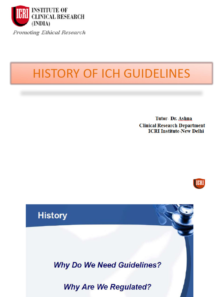 History of ICH | PDF