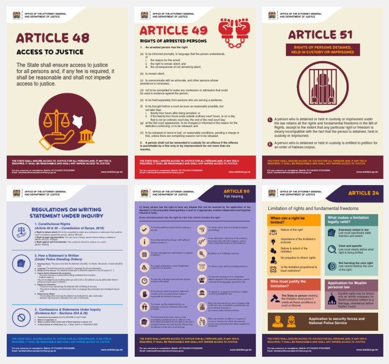 Access To Justice Posters | PDF | Detention (Imprisonment) | Arrest