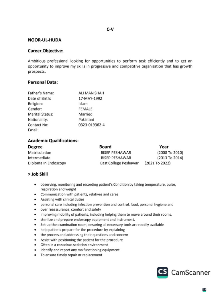 Noor CV | PDF