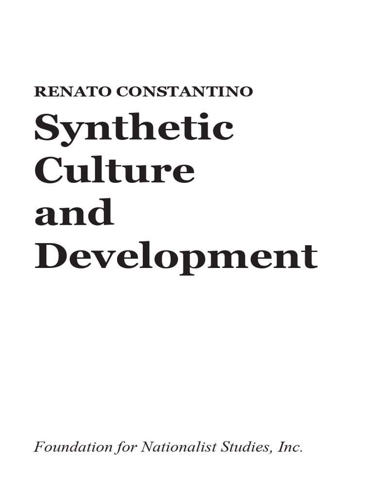 Renato Constantino Synthetic Culture and Development | PDF | Capitalism ...