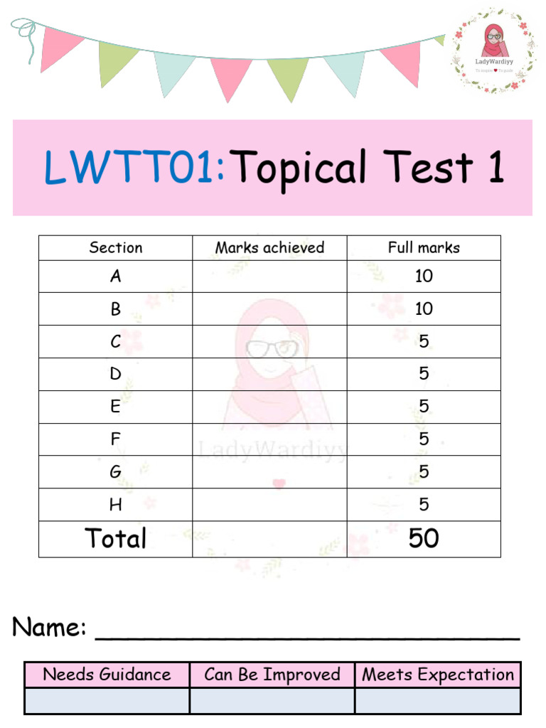 Arabic Language Test Assessment | PDF