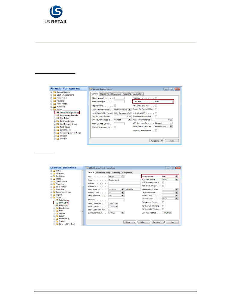 How To Use Different Store Currencies - LS Retail NAV | PDF