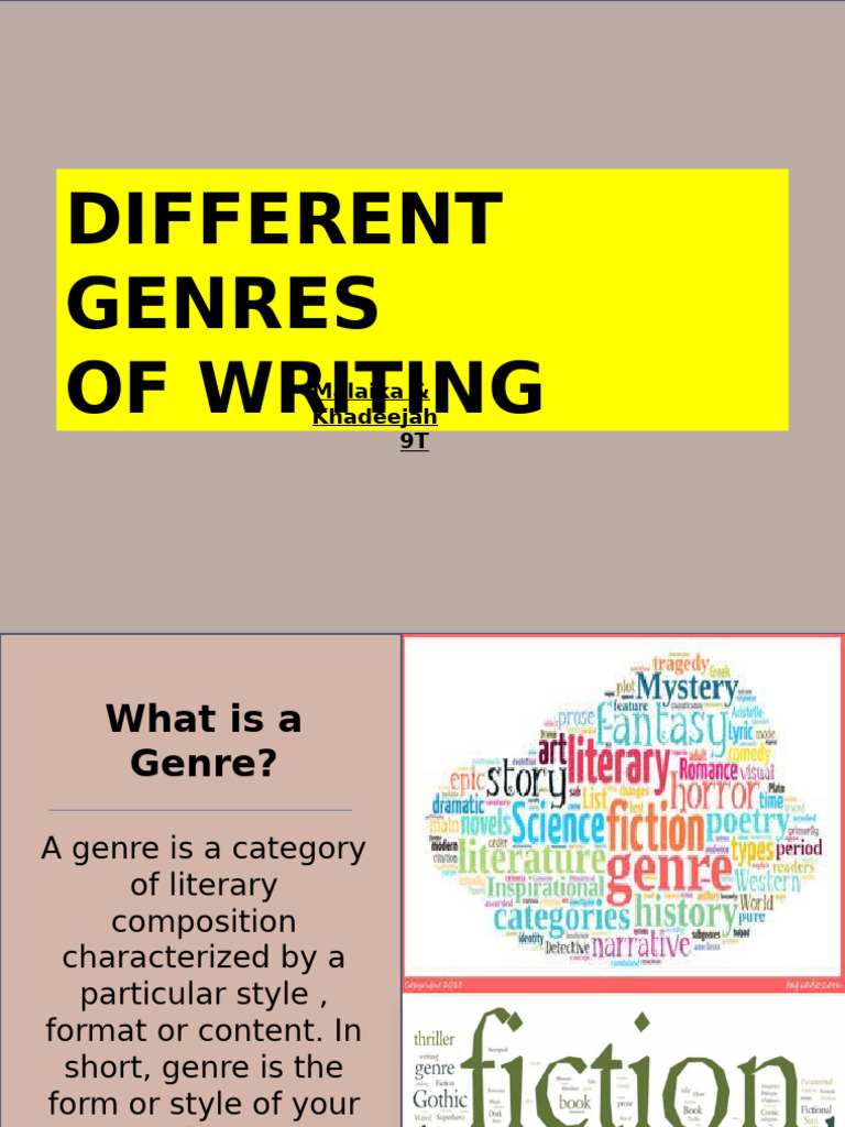 Different Genres of Writing English Presentation | PDF | Thriller ...
