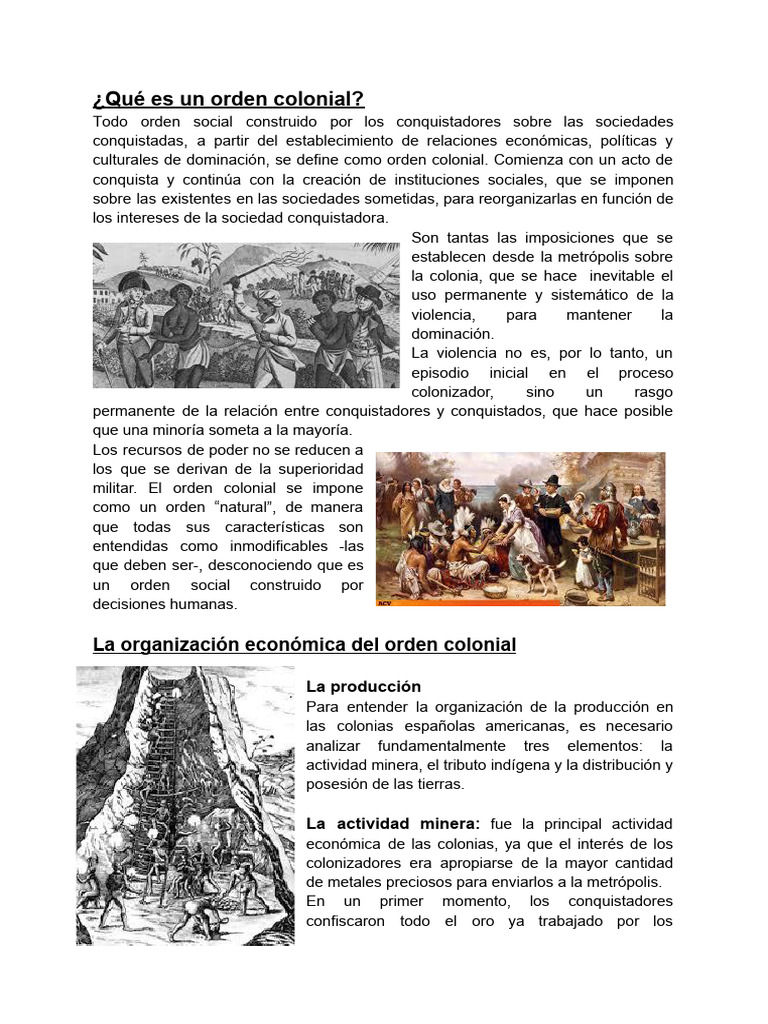 Orden Colonial 100616 | PDF | Imperio español | Mercantilismo