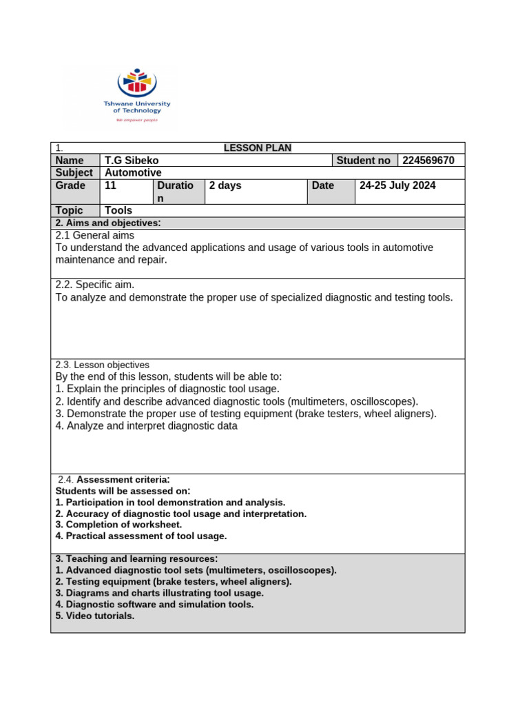 Lesson Plan 13 | PDF