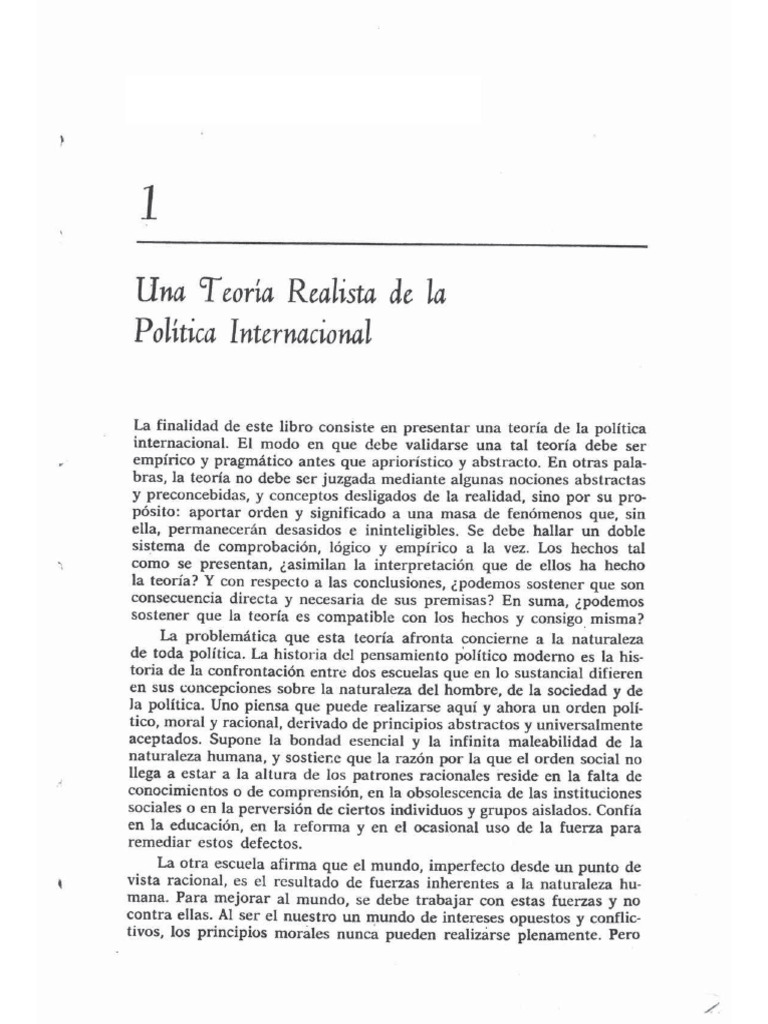 (Semana 6) Hans Morgenthau. Política Entre Naciones | PDF | Realismo ...