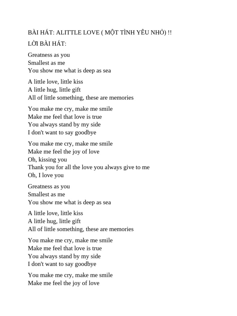 A Little Love | PDF