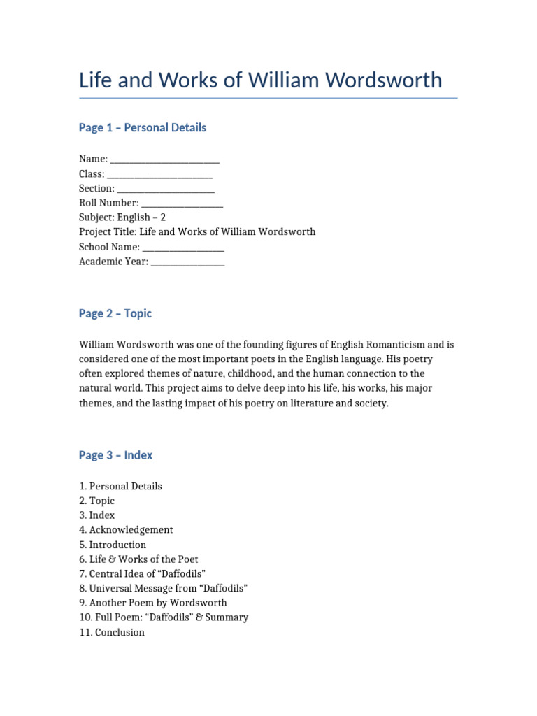 Exploring William Wordsworth's Legacy | PDF | William Wordsworth | Poetry