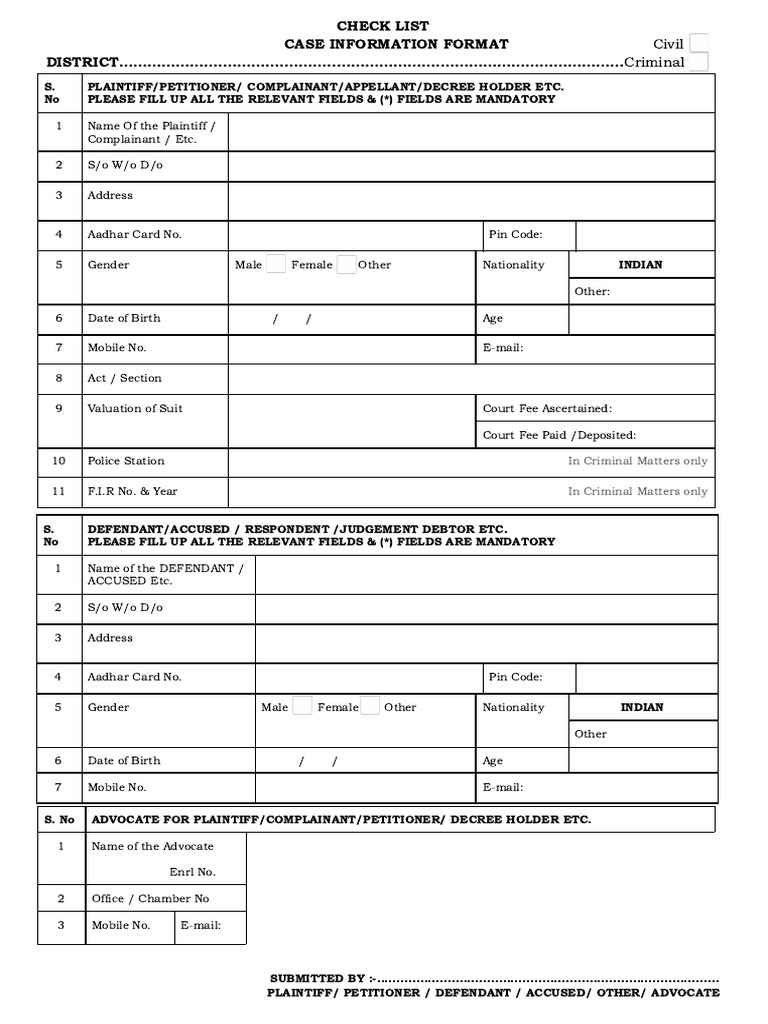 Case Information Format | PDF | Judiciaries | Common Law