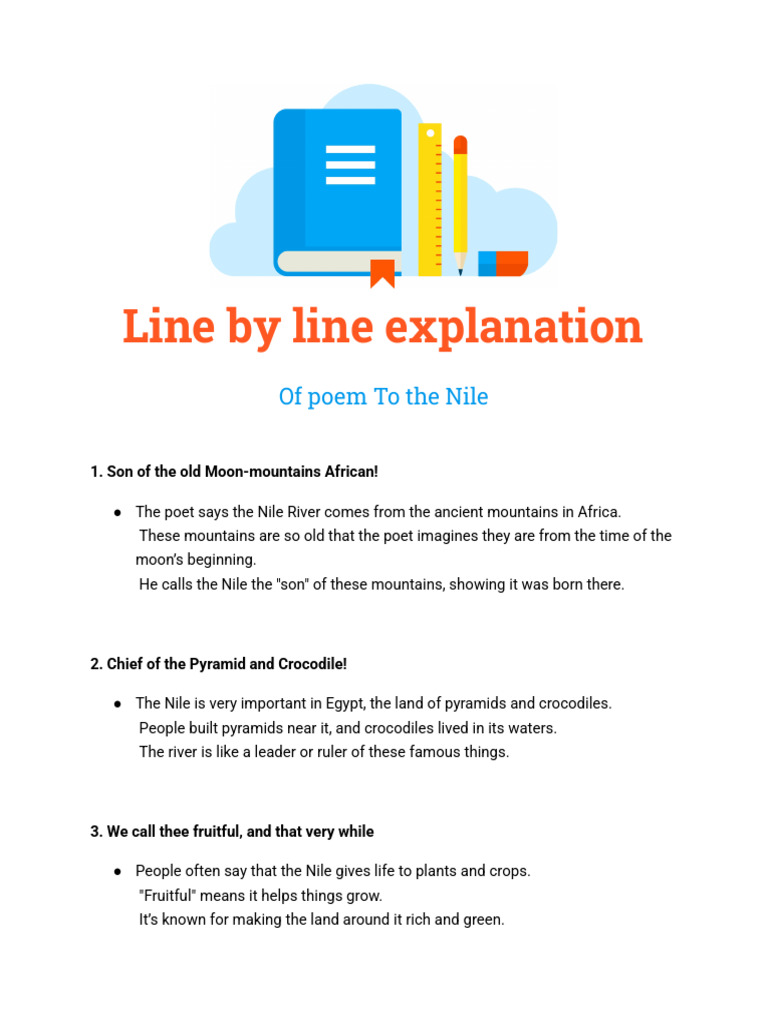 Line by Line Explanation to the Nile (1) | PDF | Nile