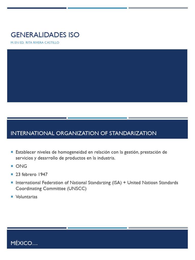 Generalidades ISO | PDF | Organización internacional para la estandarización | Calidad (comercial)