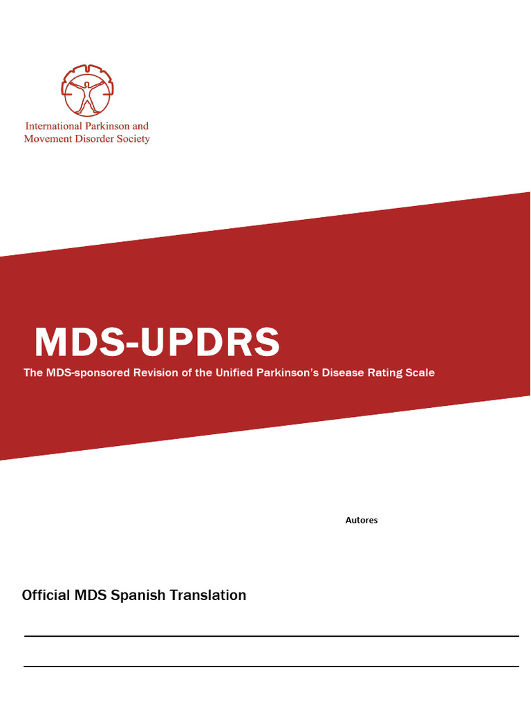 MDS-UPDRS Spanish Official Translation FINAL | PDF | Alucinación | Ansiedad
