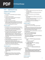 Great Writing 4 (5th Edition) : Great Essays - Answer Key | PDF ...