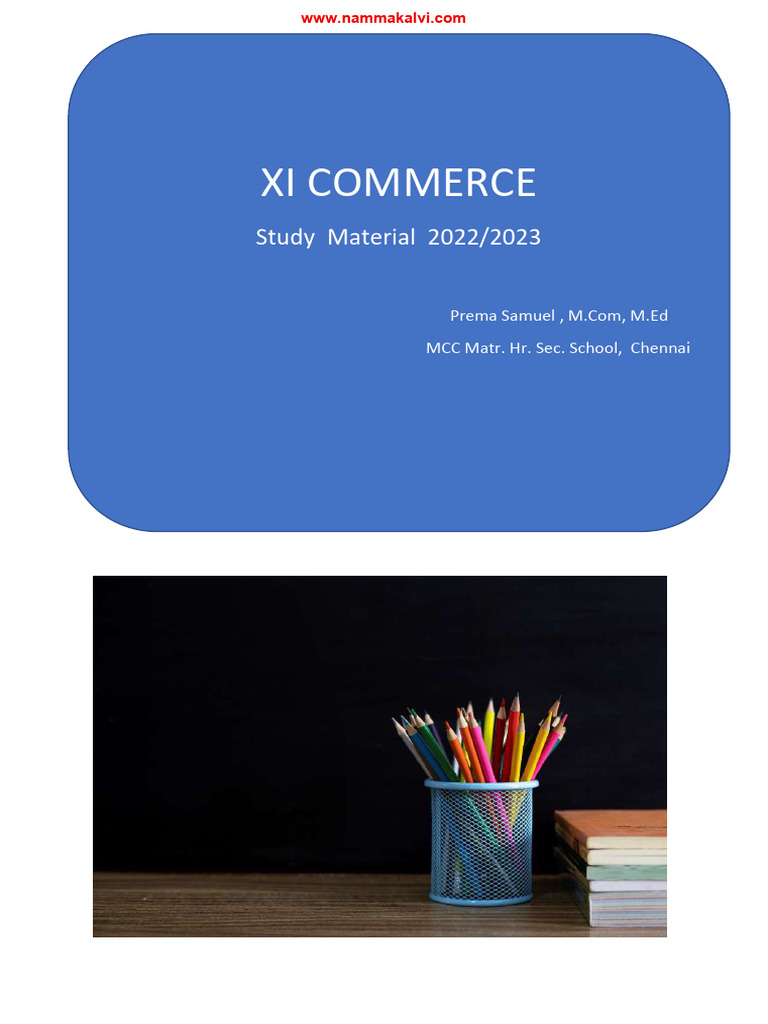 Namma Kalvi 11th Commerce Book Back Questions and Answers EM 221172 ...