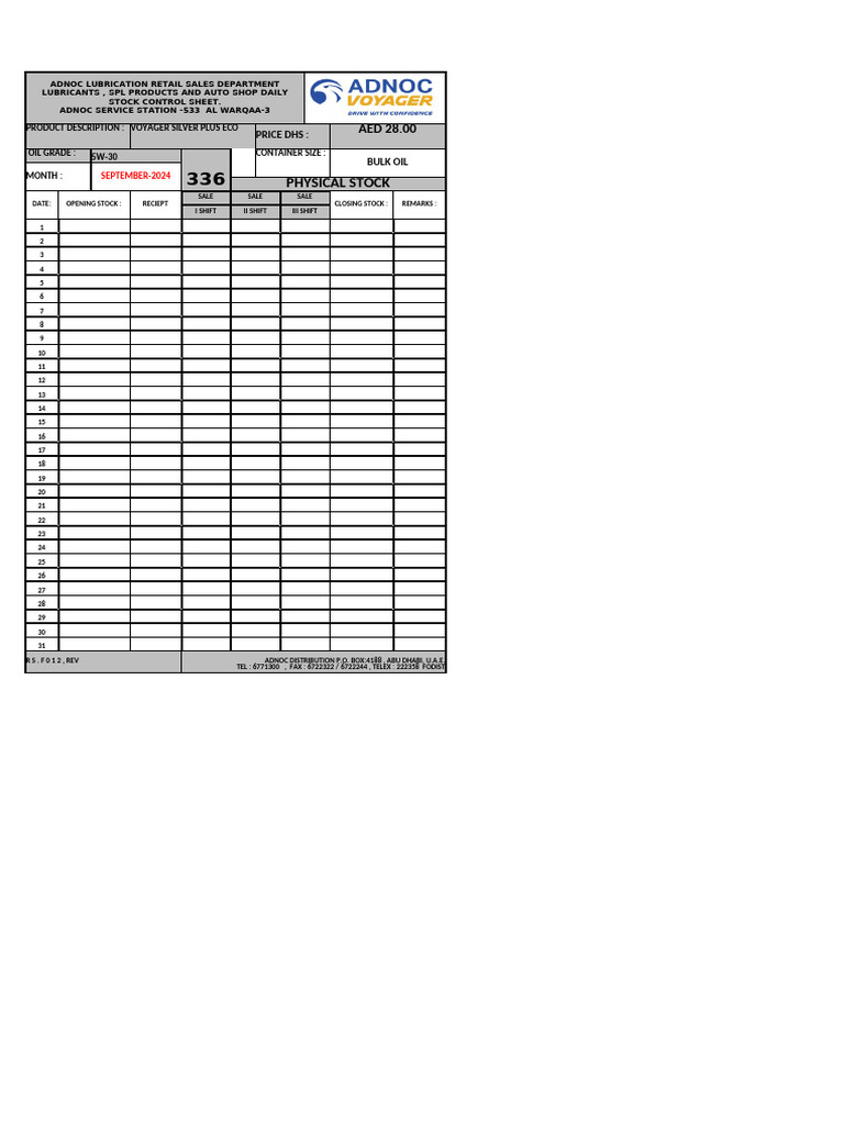 Lube Control Sheet Updated-1 | PDF | United Arab Emirates | Lubricant