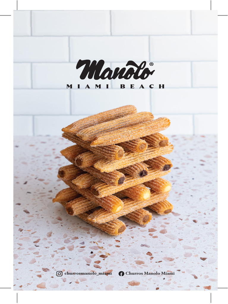 Menú Churros Manolo Miami Beach | PDF | Hamburguesas | ensalada