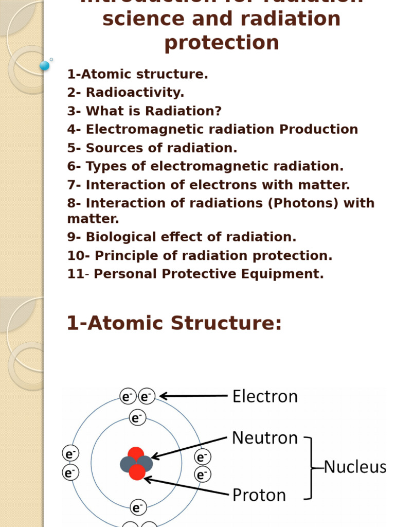 Introduction For Radiation Science and Radiation Protection | PDF | Ionizing Radiation | Radiation