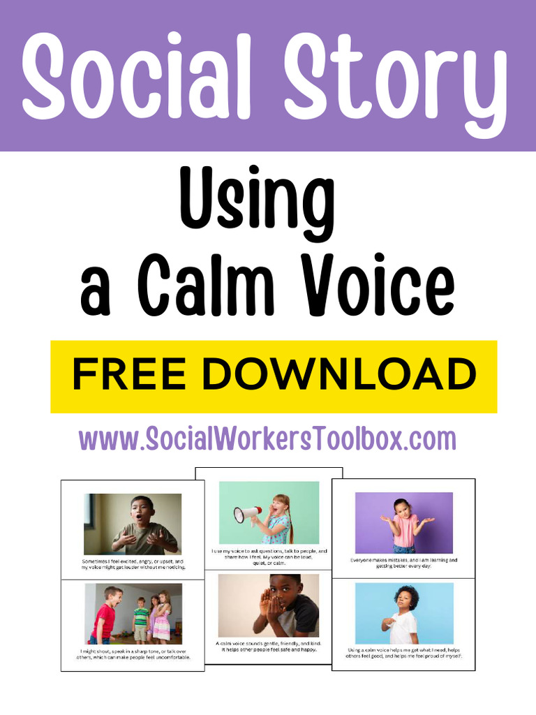Using a Calm Voice: Social Story Guide | PDF
