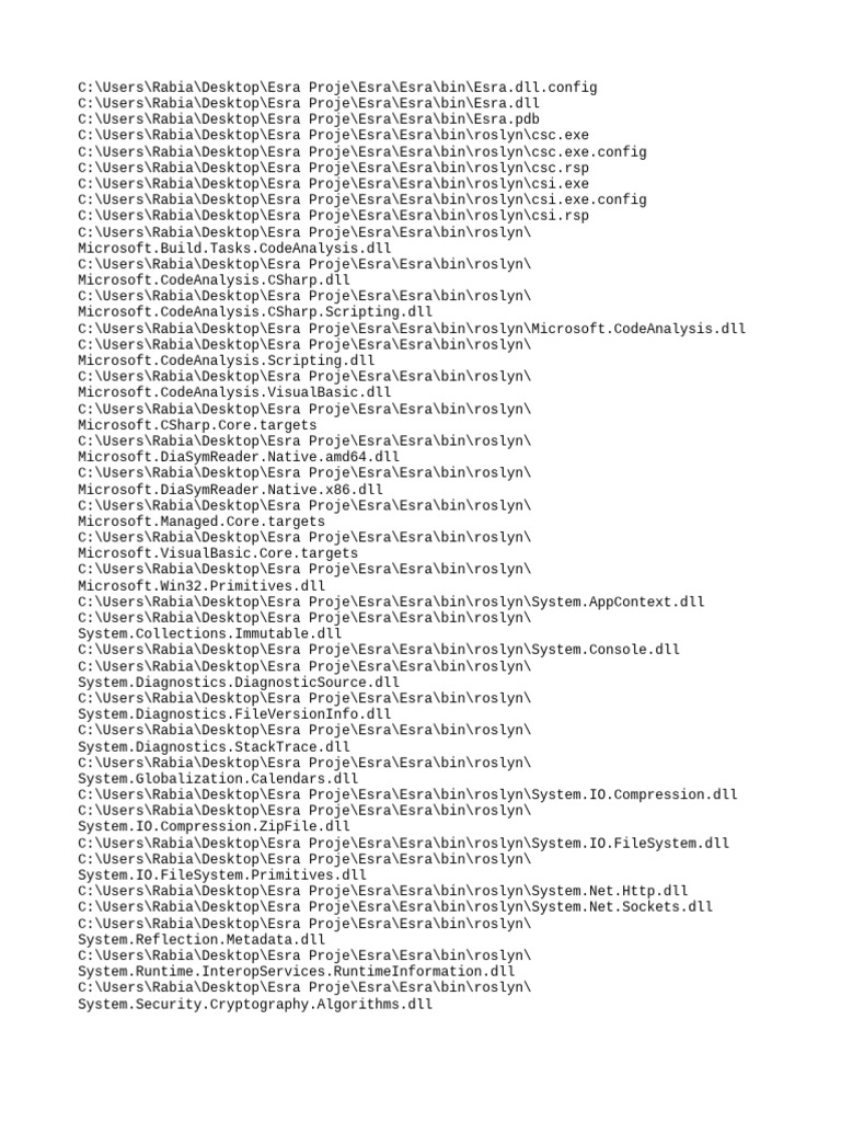 Esra Csproj fileListAbsolute | PDF | Microsoft Windows | Software Engineering
