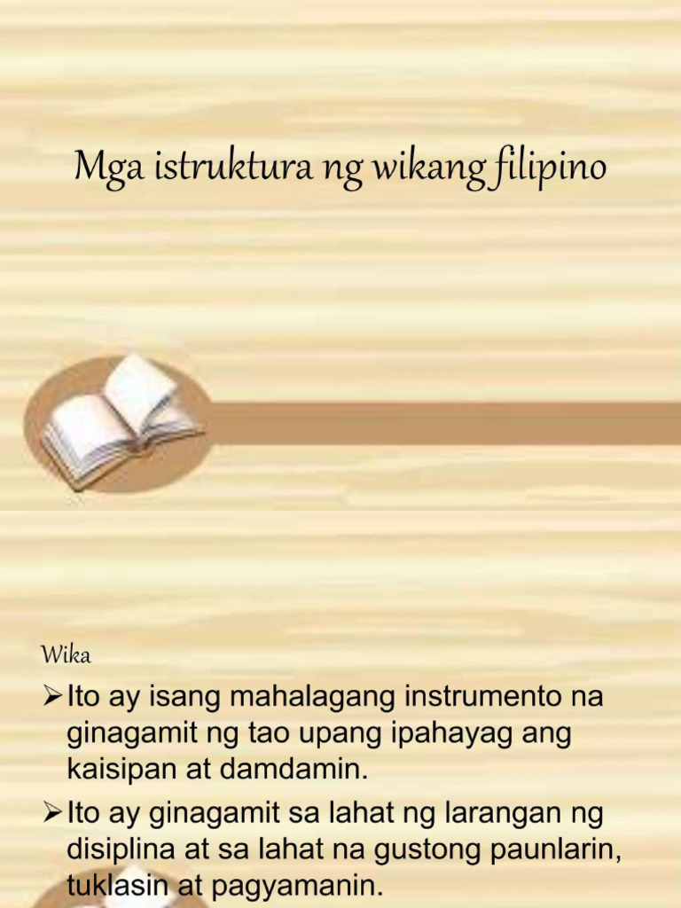 Istruktura NG Wikang Filipino | PDF