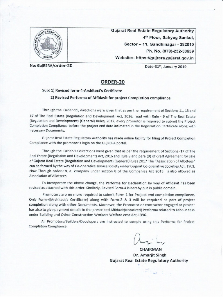 For Rera 4 Form Revised | PDF