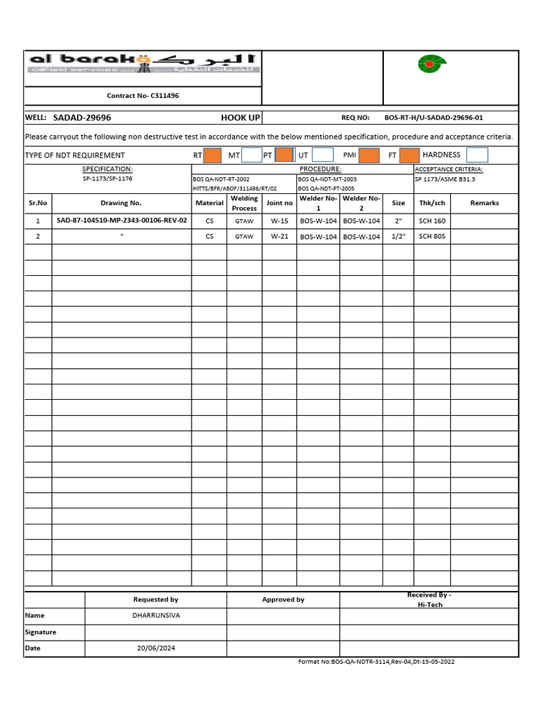 3-NDT Request 29696.. | PDF