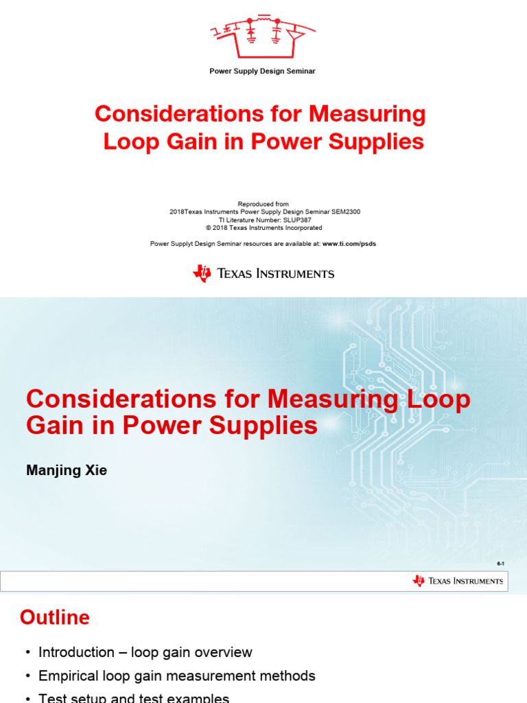 Considerations For Measuring Loop Gain in Power Supplies | PDF | Power ...