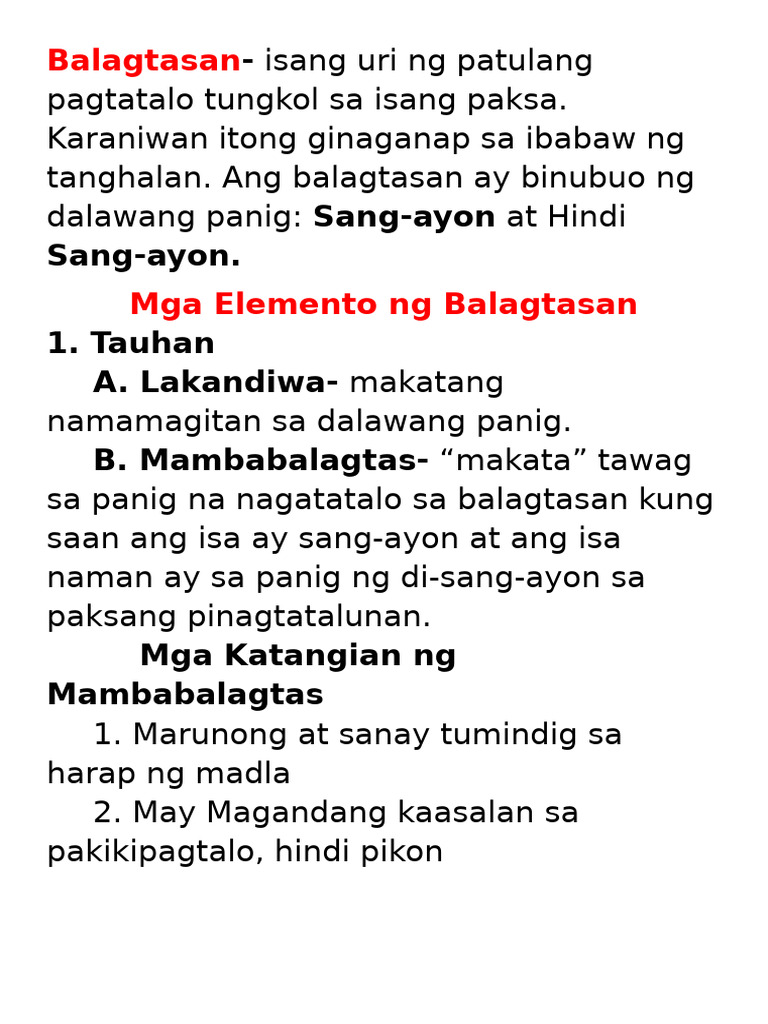 Balagtasan | PDF