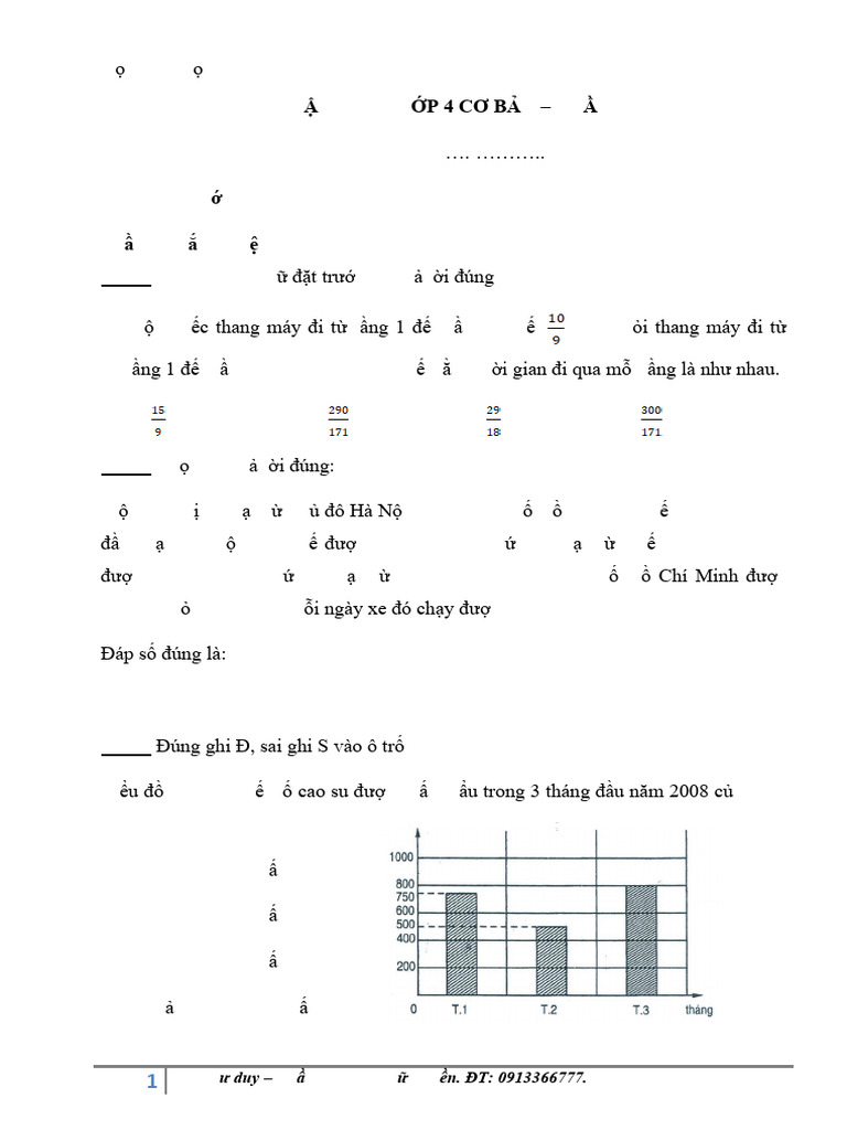 Bai Tap Lop 4 Co Ban - Tuan 32 | PDF