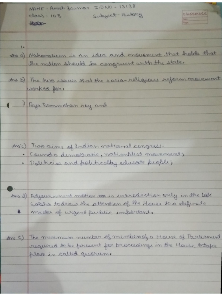 Anish Kumar 10 B | PDF