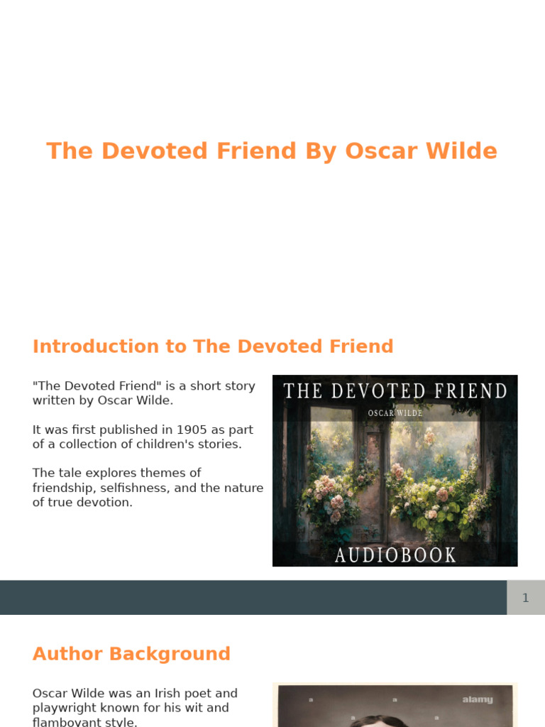 The Devoted Friend by Oscar Wilde (Nasir Hussain) | PDF | Oscar Wilde
