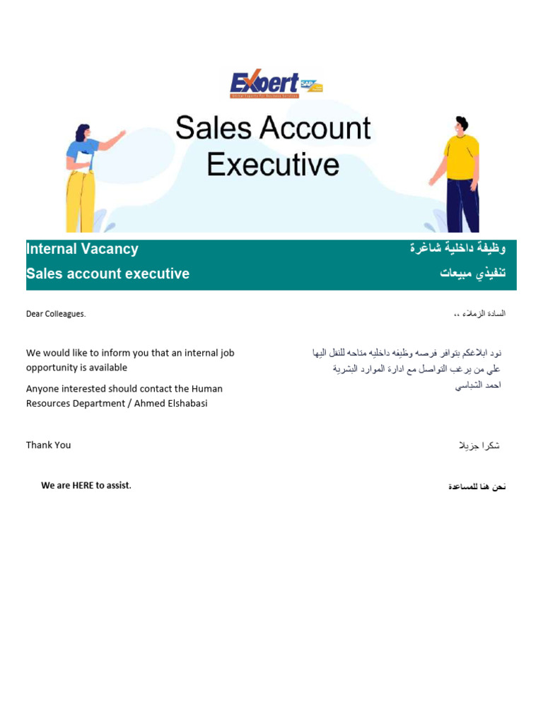 Internal Vacancy - Sales Account Executive | PDF