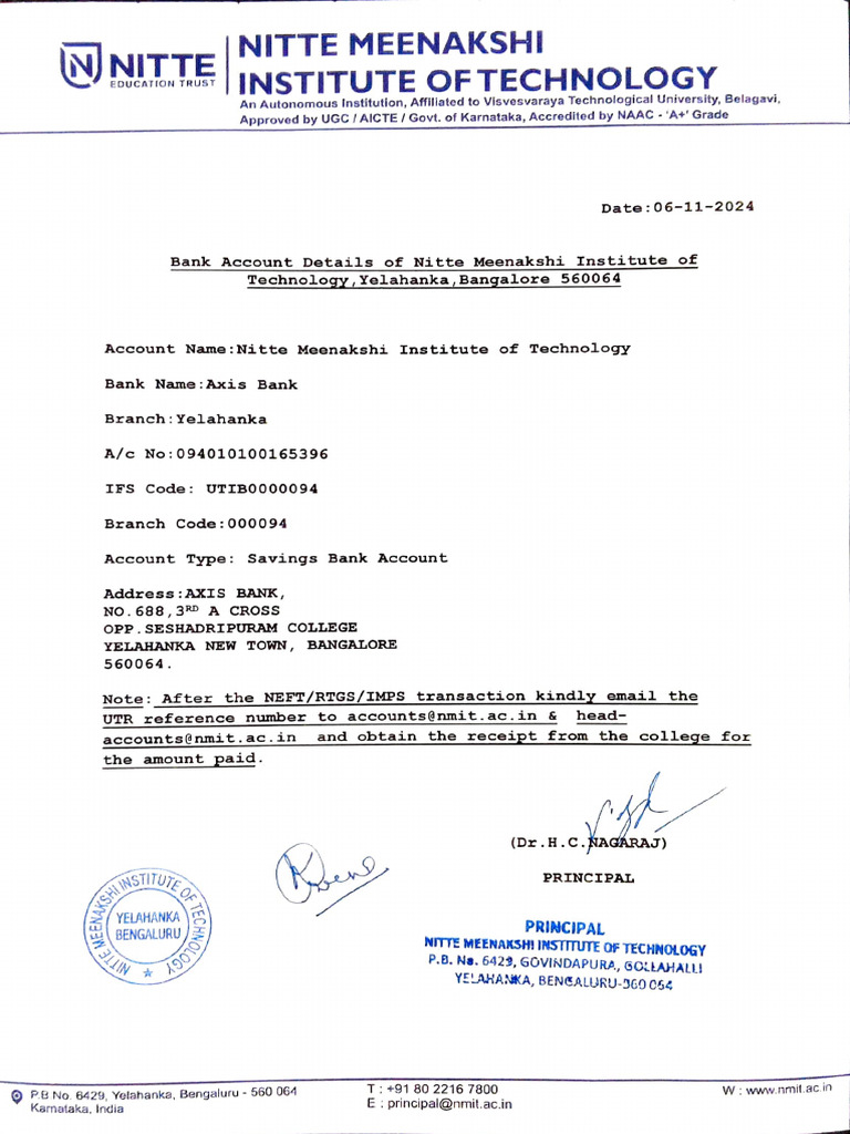 NMIT Axis Bank 396 Details | PDF