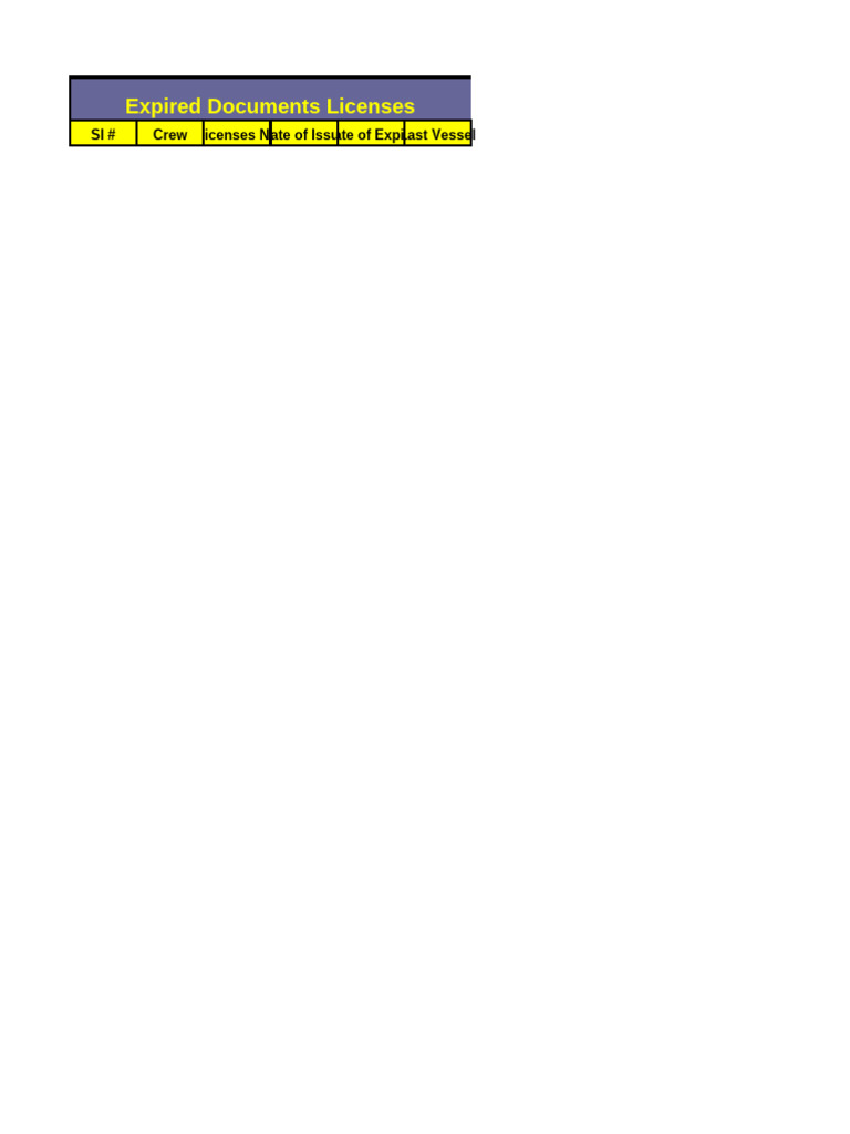 Expired Crew License Records | PDF