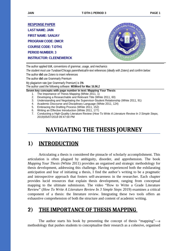 Sanjay Jain DMCR T-DTH1 RP3 | PDF | Thesis | Methodology