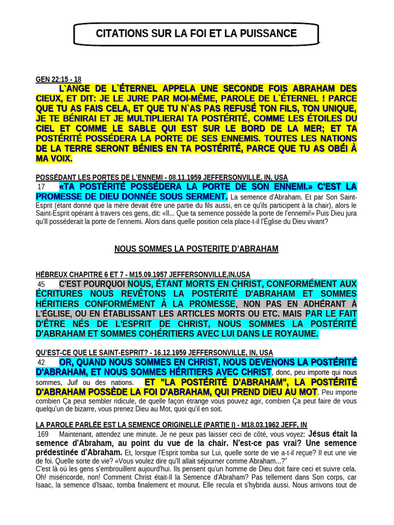 Citations sur la prière et la foi | PDF | Abraham | Prière