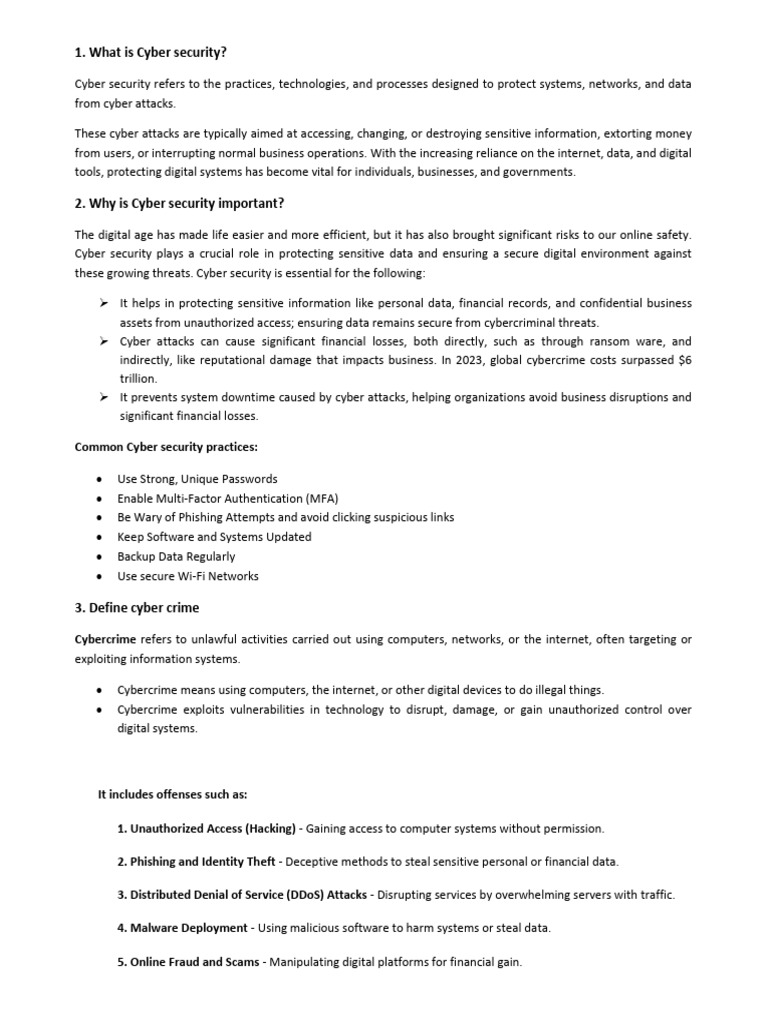 Understanding Cyber Security Essentials | PDF | Cybercrime | Security